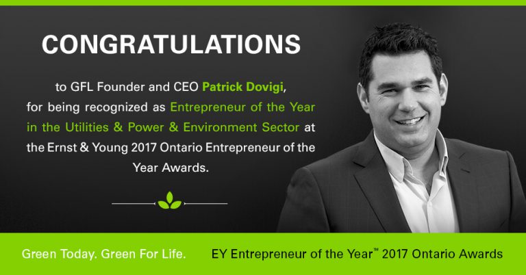GFL Founder & CEO Patrick Dovigi Wins Prestigious Ernst & Young Award ...